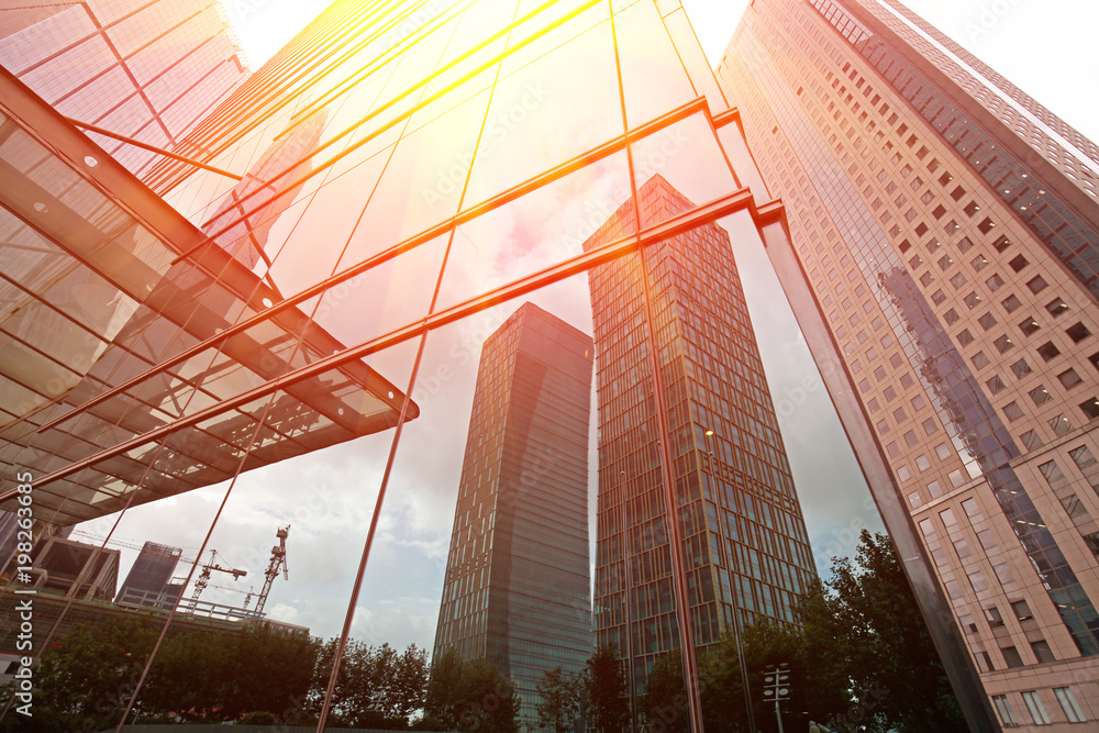 Office building as the background, the landmark of Shanghai in C Stock ...