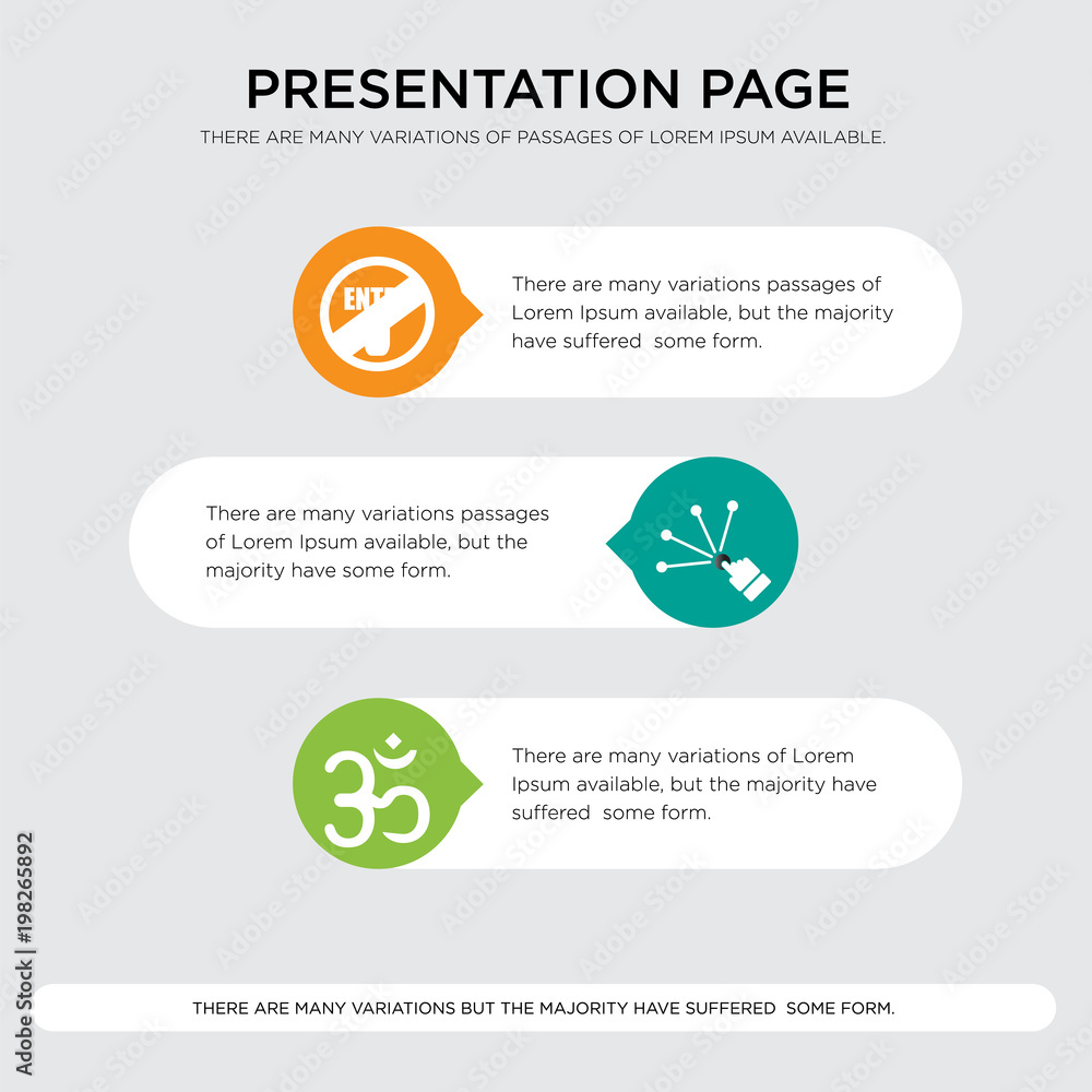aum, reach, restricted entry presentation design template in orange ...