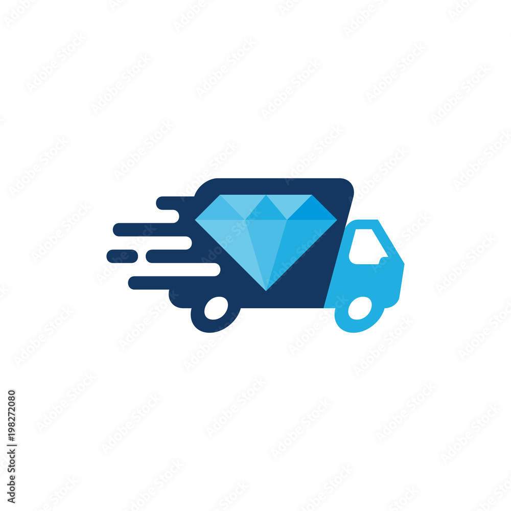 Diamond Delivery Logo Icon Design Stock-Vektorgrafik | Adobe Stock