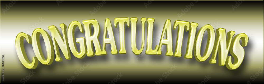 Stock Illustration - Large Colorful Shiny Metallic Yellow Text ...