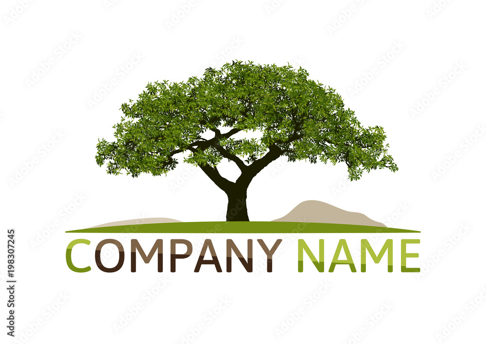 Abstract Tree Logo Design Vector. Stock Vector | Adobe Stock