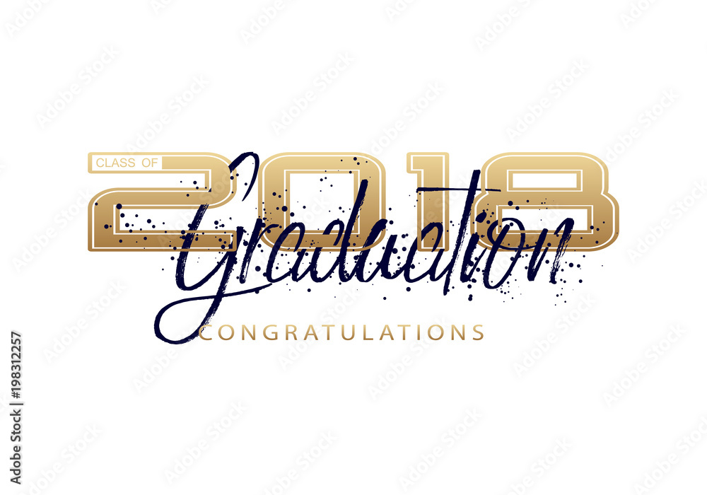 Graduation label. Vector text for graduation design, congratulation ...