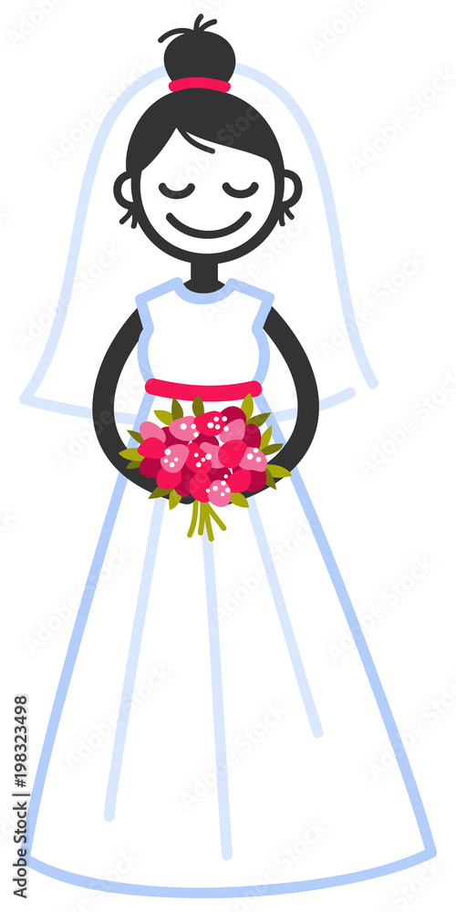 Wedding Stick Figure Smiley Face