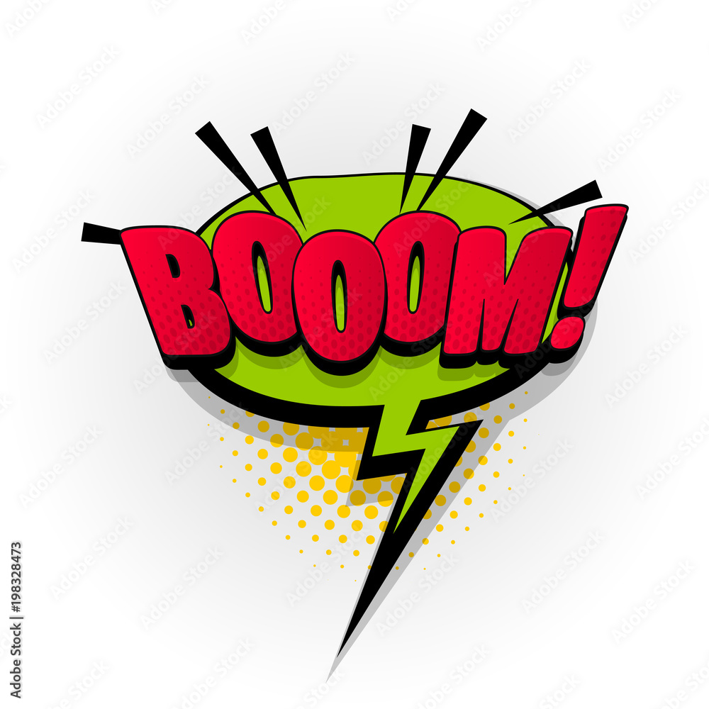 boom bang wow hand drawn pictures effects. Template comics speech ...
