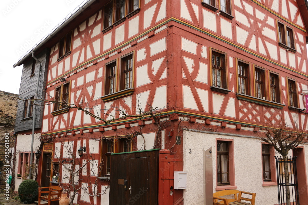 Buntes Fachwerkhaus in der Altstadt von Bad Camberg Stock Photo | Adobe ...