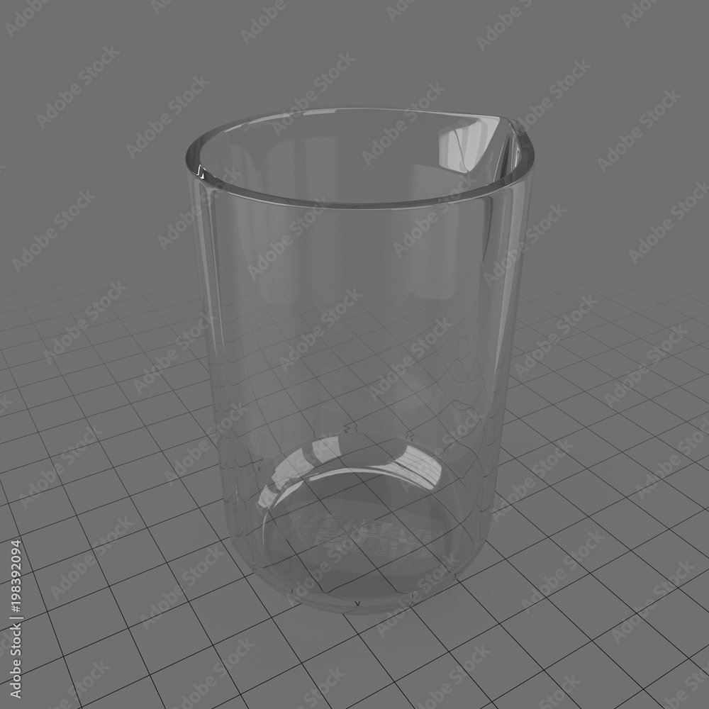 Glass laboratory beaker Stock 3D asset | Adobe Stock