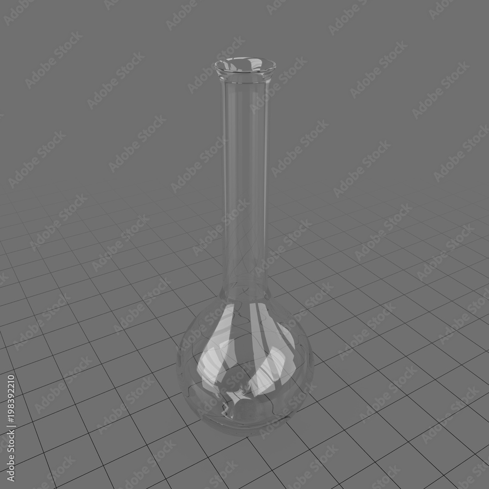 Glass laboratory Kjedahl flask Stock 3D asset | Adobe Stock