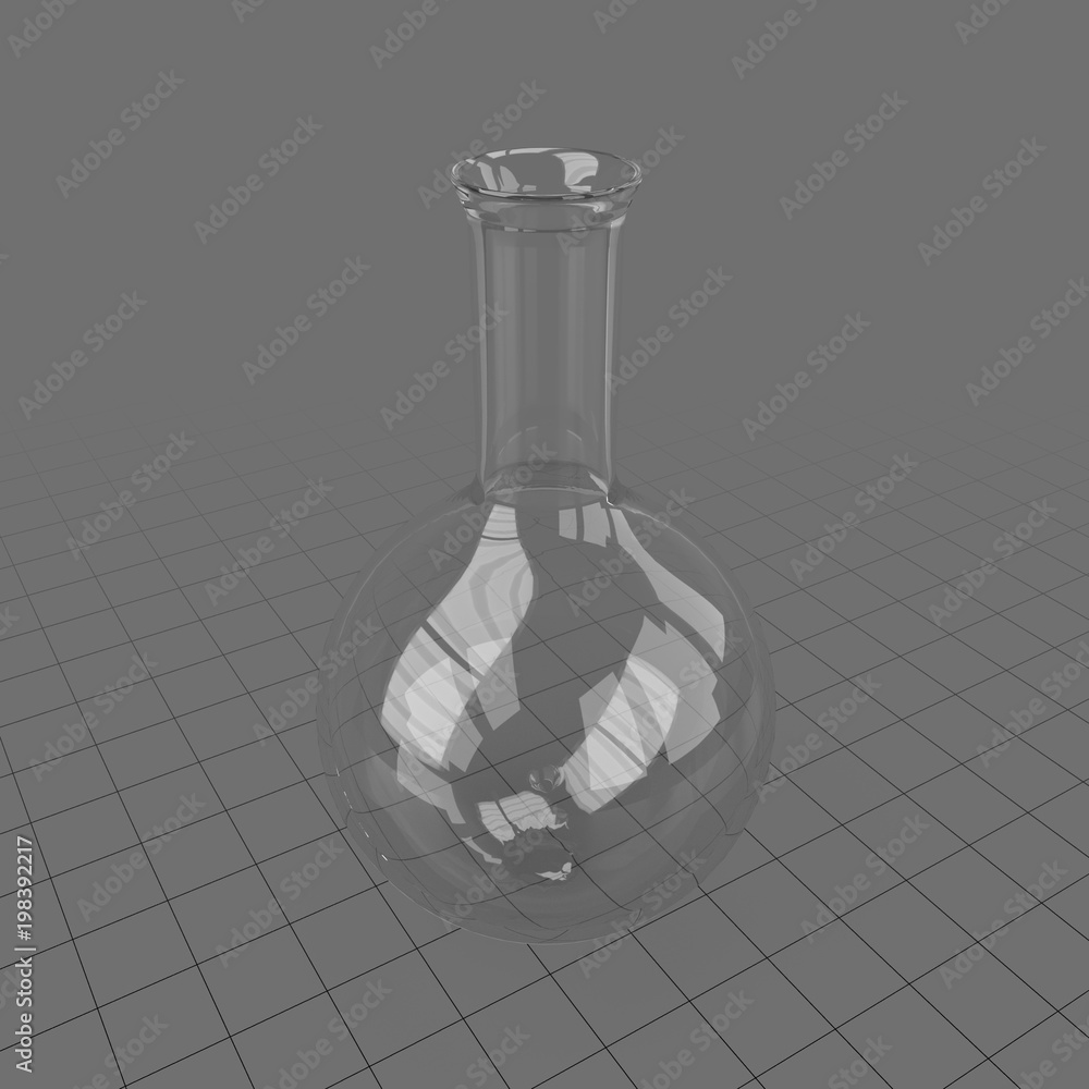 Glass laboratory Florence flask Stock 3D asset | Adobe Stock