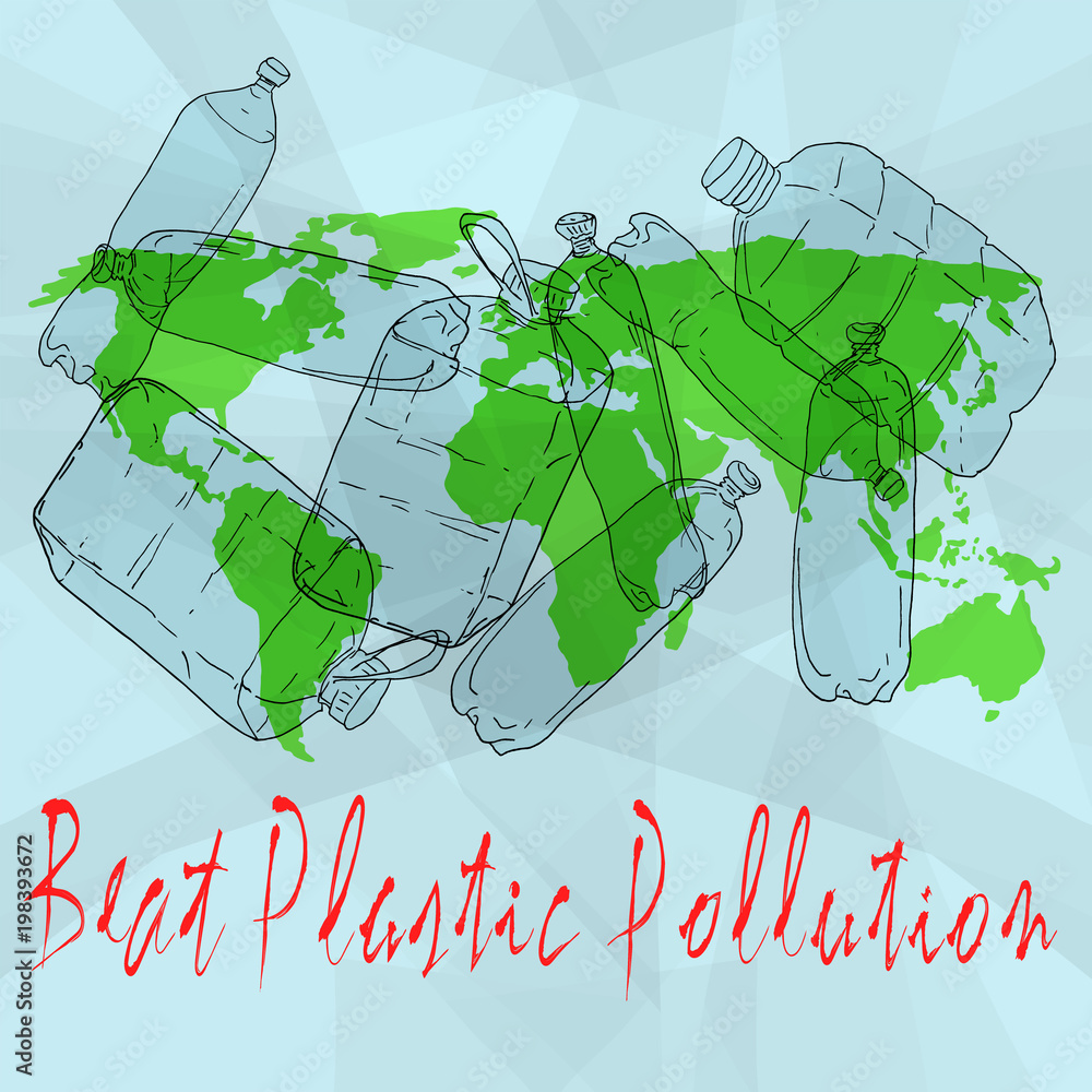 Beat Plastic Pollution. World Environment Day Stock Vector | Adobe Stock