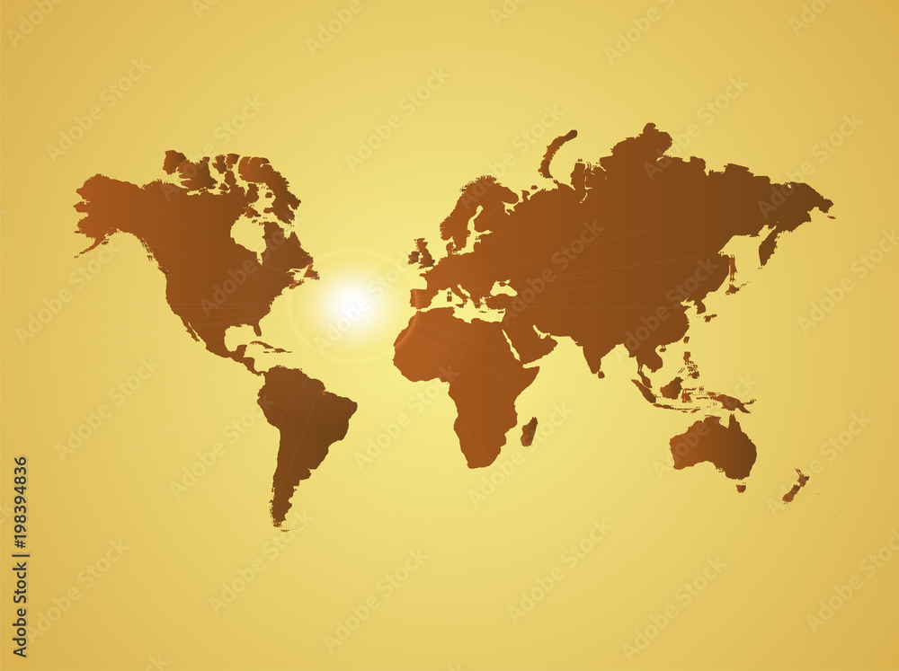 World Map Illustration Stock Vector | Adobe Stock