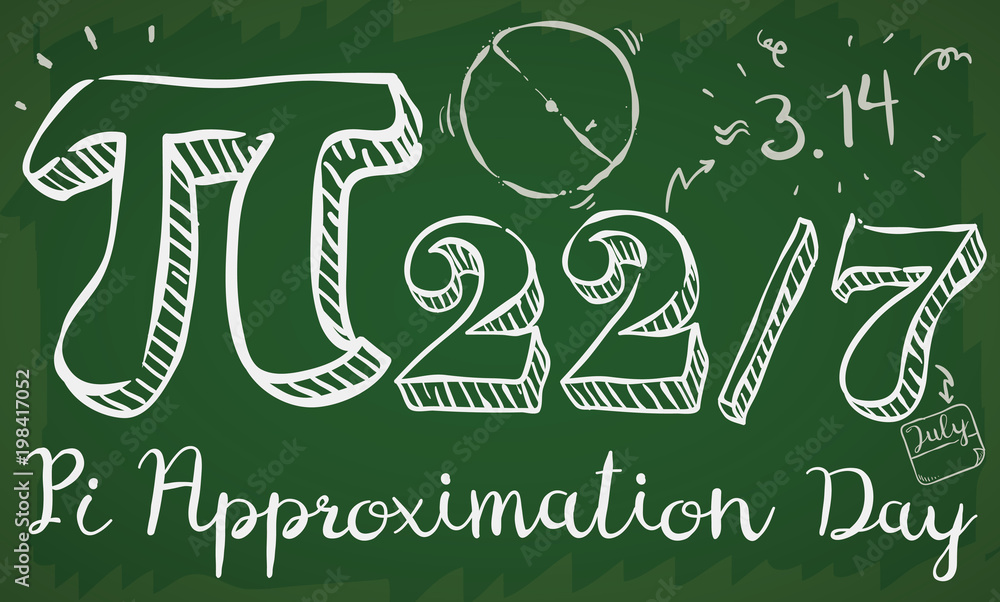 Banner of a math class with doodle drawings, date like fraction and ...