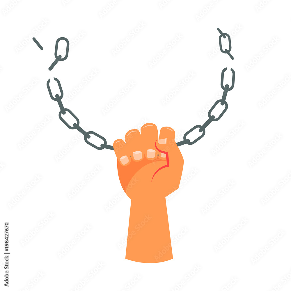 Cartoon Broken Chains