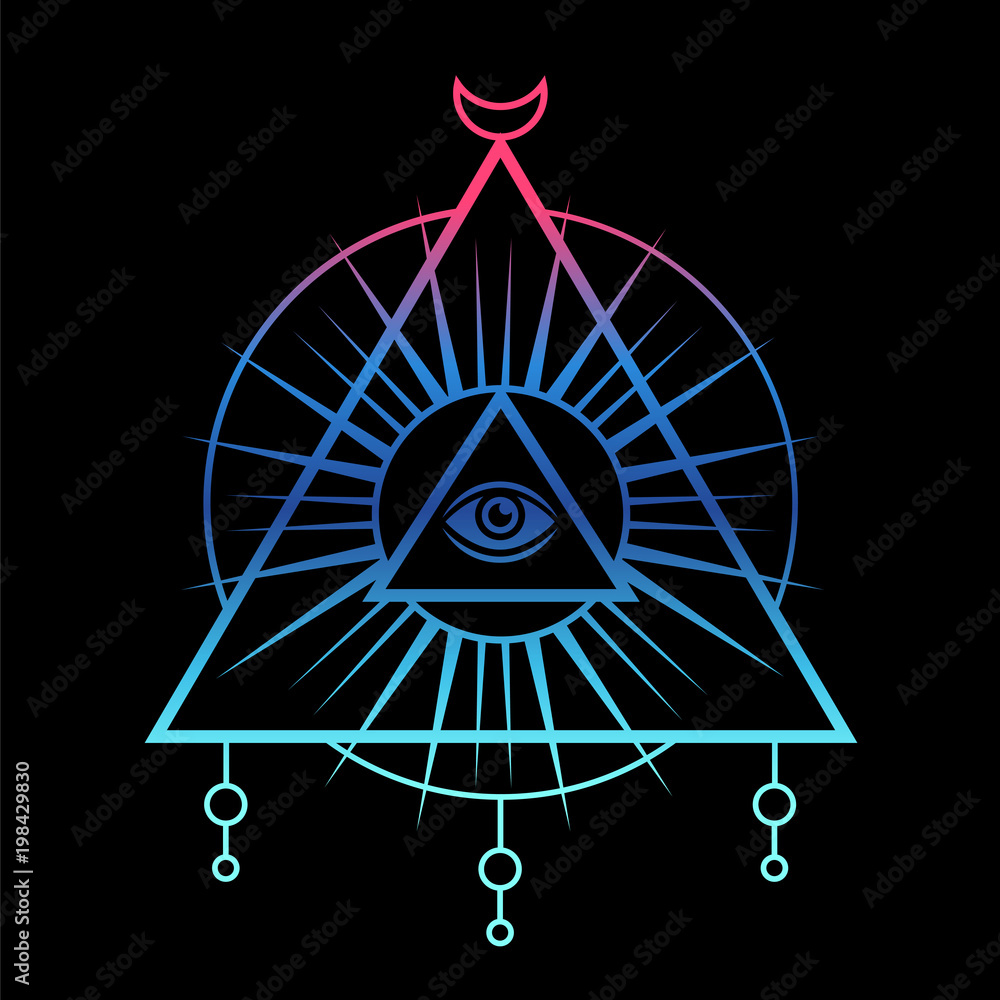 Sacred geometry, third eye Stock Vector | Adobe Stock