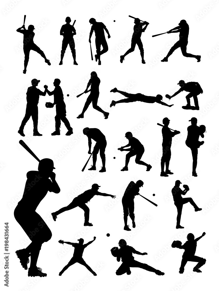 Baseball Player Logo