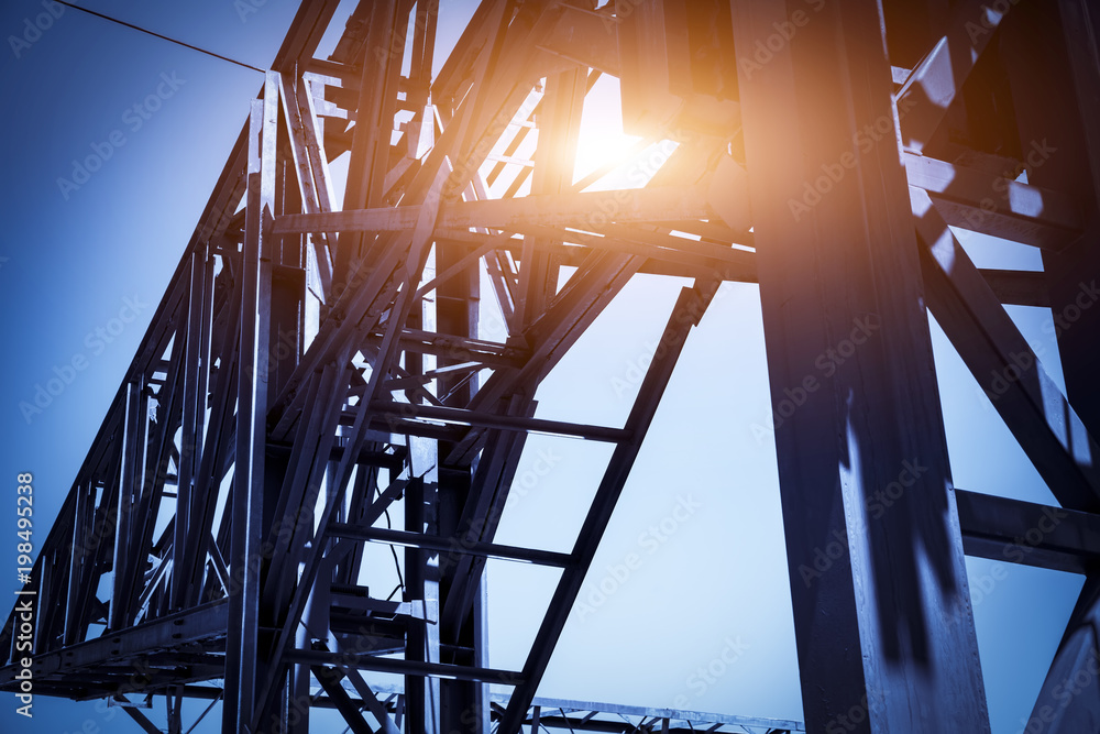 Membrane structure of steel structure Stock Photo | Adobe Stock