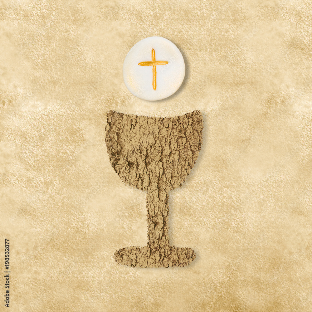 First Holy Communion invitation card Stock Illustration | Adobe Stock