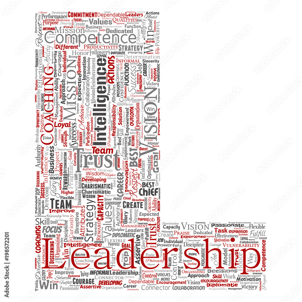 Vector conceptual business leadership strategy, management value letter ...