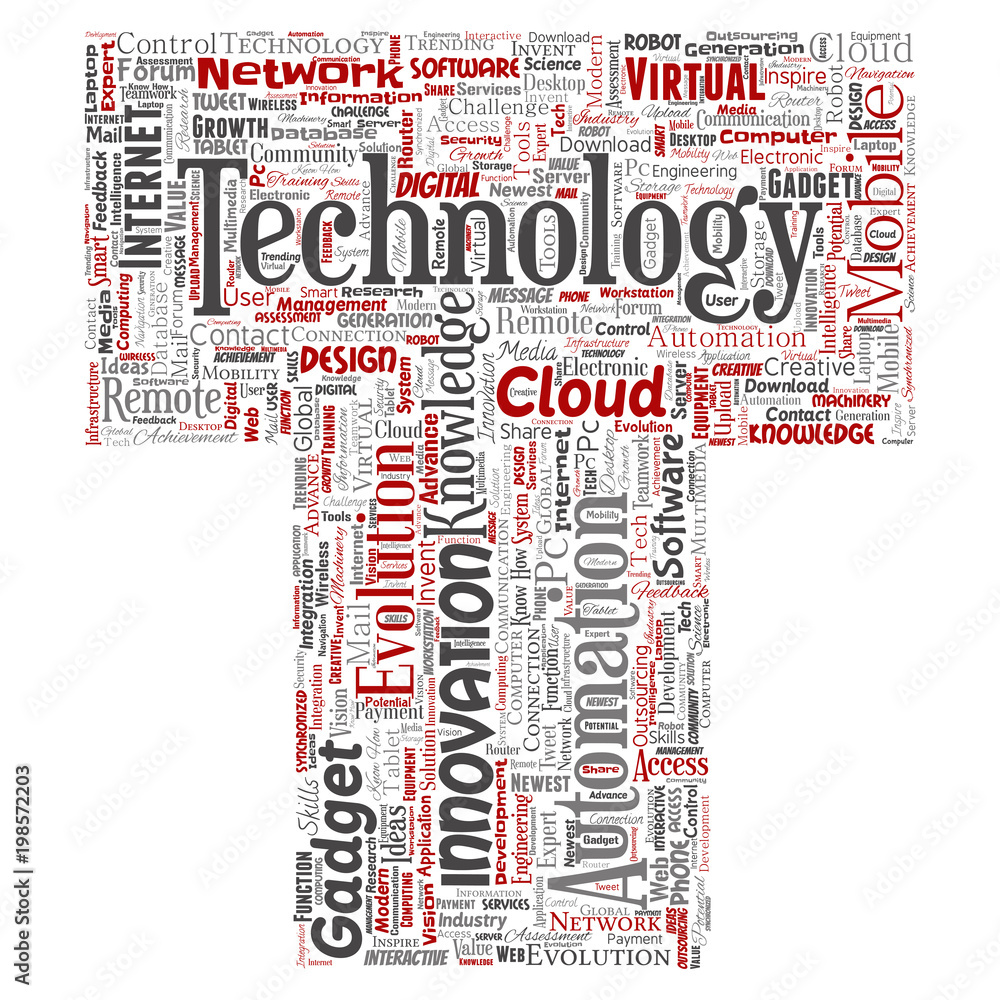 Vector conceptual digital smart technology, innovation media letter ...