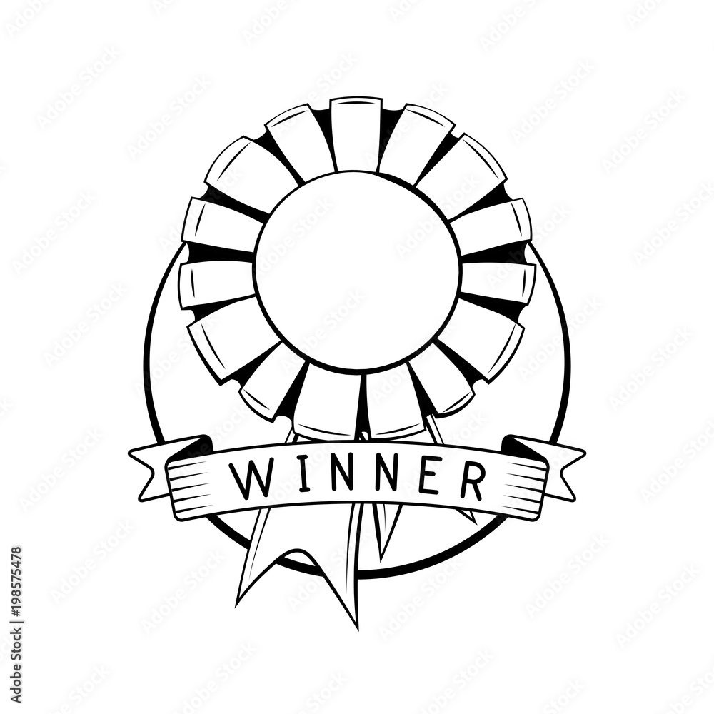 Award Ribbon Clipart Black And White