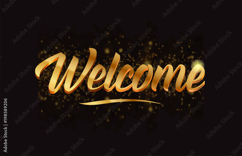 word text with sparkle and glitter background in gold, suitable for ...