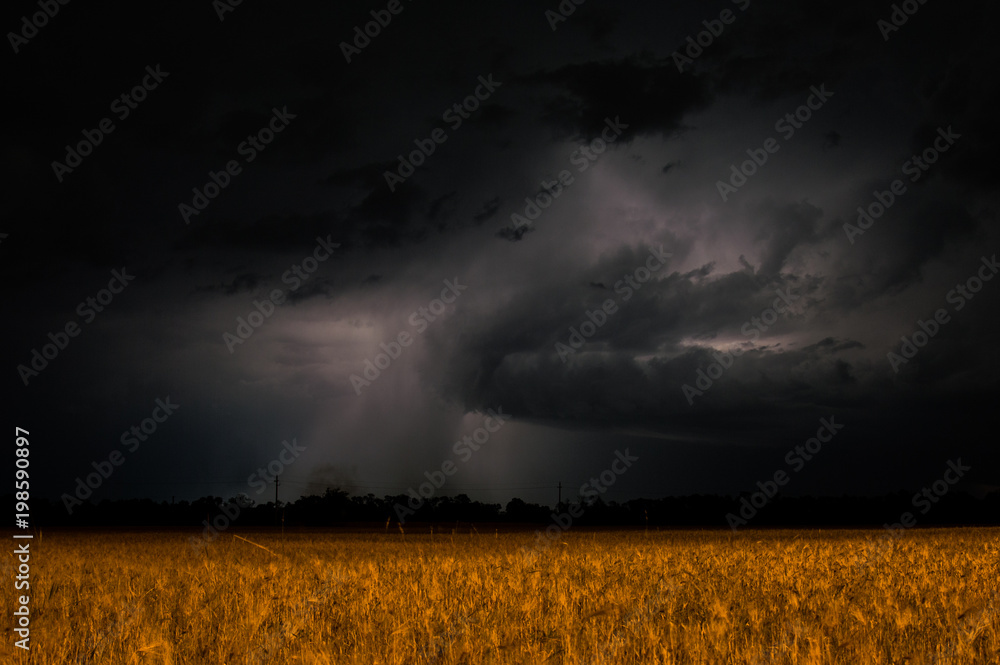 sky, landscape, clouds, storm, cloud, nature, field, weather, rain ...