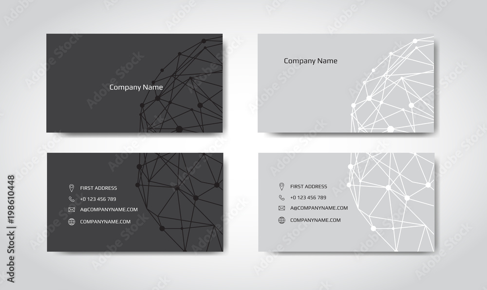 Set of engineering business card. Engineering drawings. vector ...