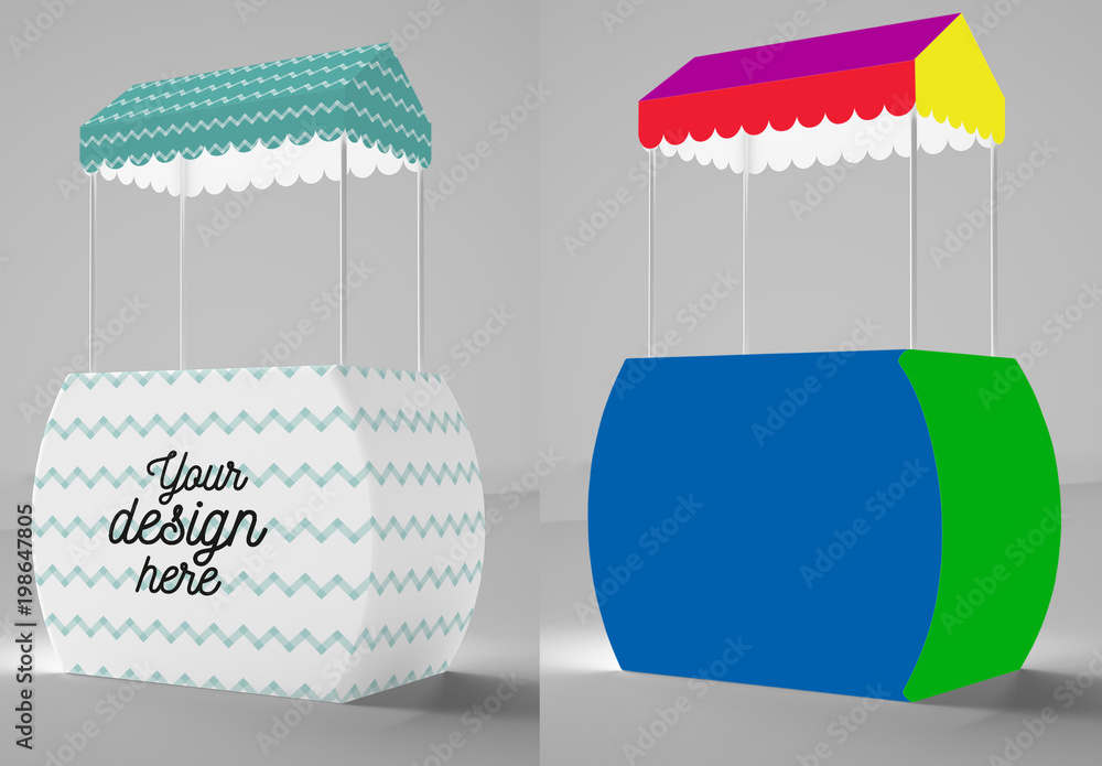 Small Sales Stall Mockup Stock Template | Adobe Stock