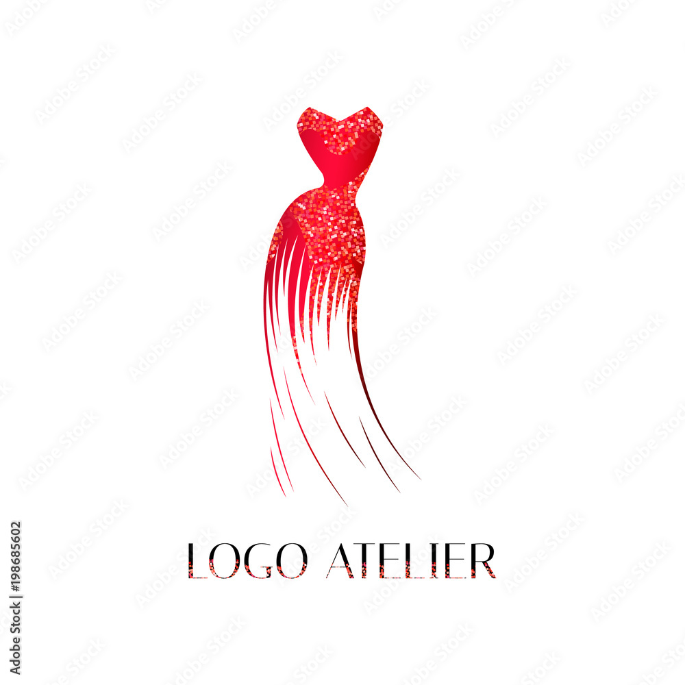 Logo for Atelier, women's clothing store. Vector template of the brand ...