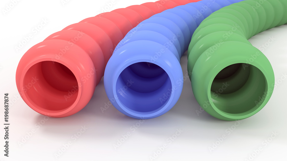 smooth electric cable isolation isolated on white background Stock ...