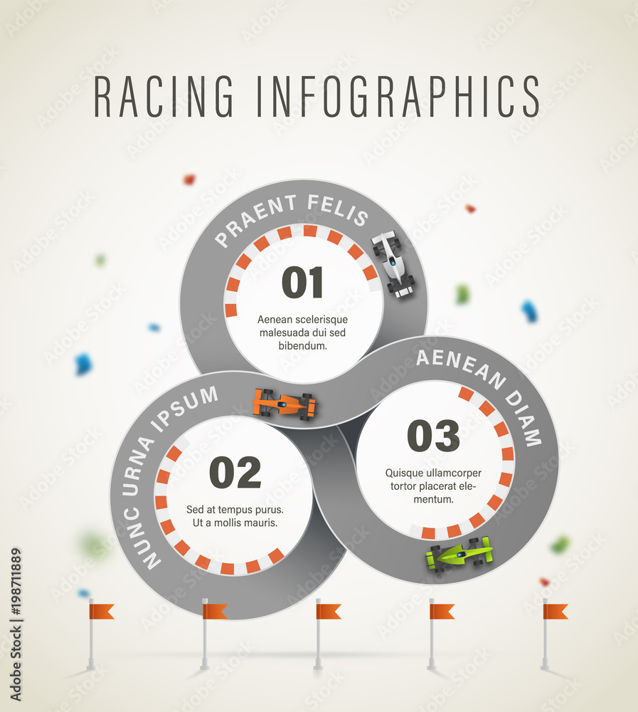 Racetrack Vector Infographic Stock Vector | Adobe Stock