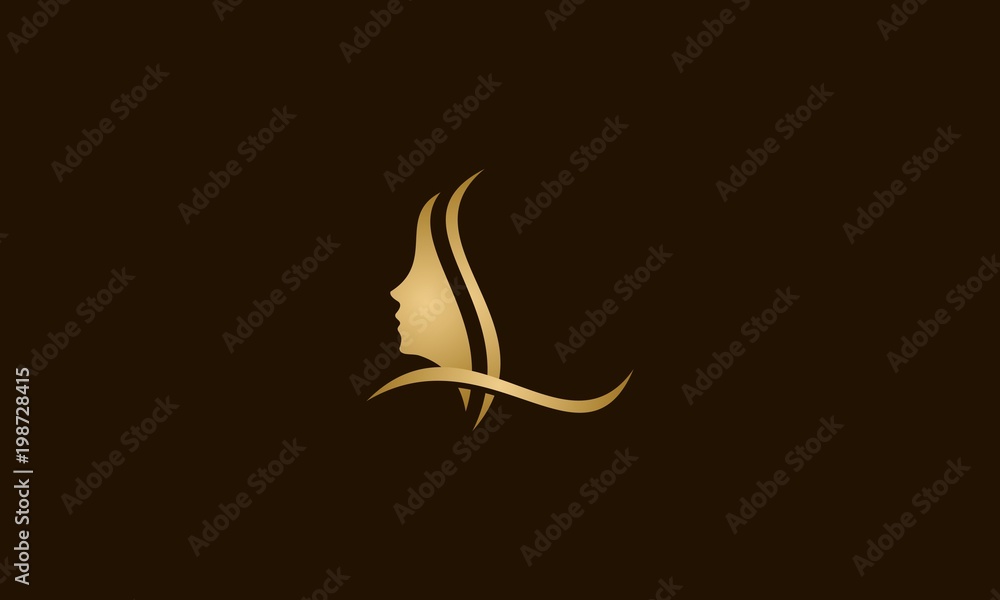 Letter L Elegance Beauty Face Creative Abstract Vector Logo, luxury ...