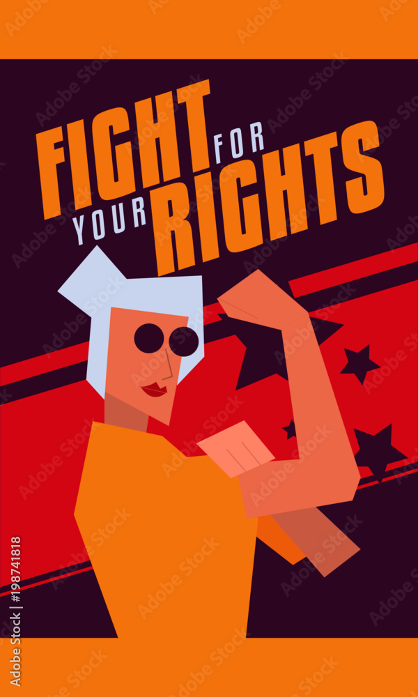 "fight for your rights" Modern Abstract We Can Do It Rosie the Riveter ...