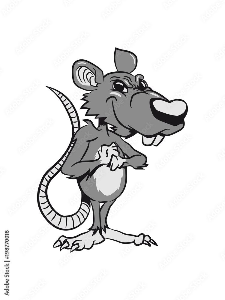 ratte fies gemein Stock-Illustration | Adobe Stock