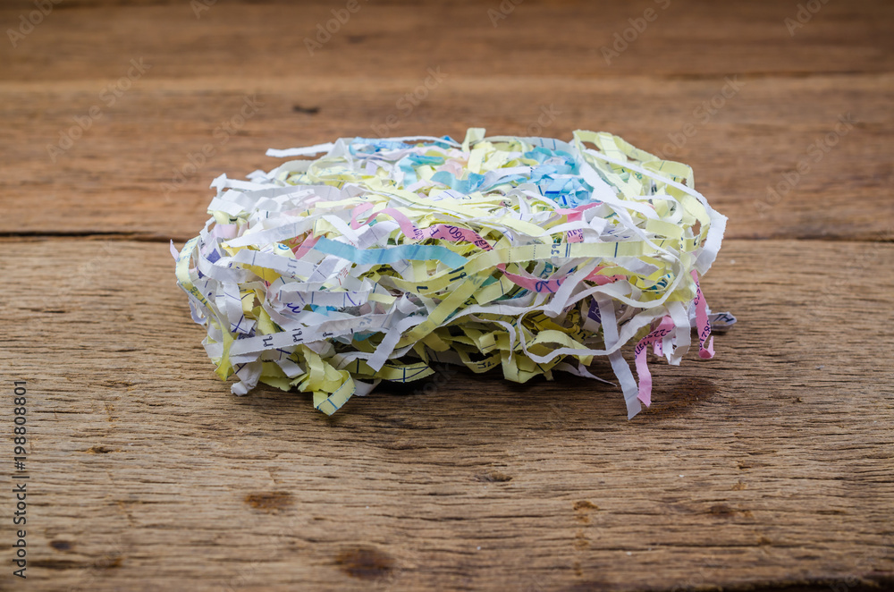 Pile of shredded paper for recycle Stock Photo | Adobe Stock