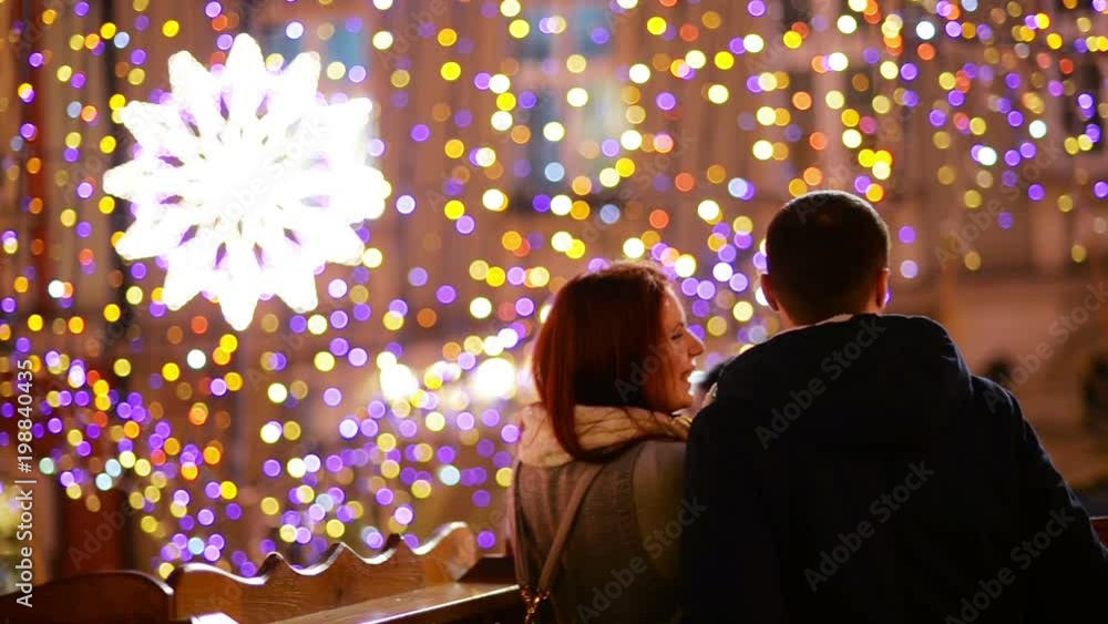 Romantic Couple with the Caucasian Appearance Kissing and Cuddling ...