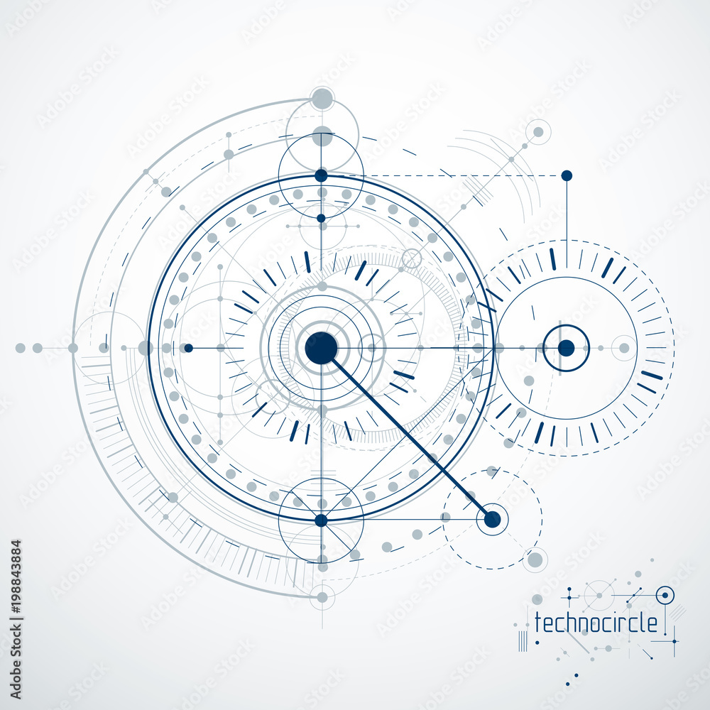 Vector industrial and engineering background, future technical plan ...