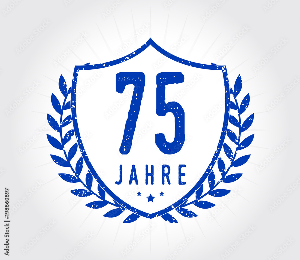 75 Jahre Schild Kranz Stock Vector | Adobe Stock