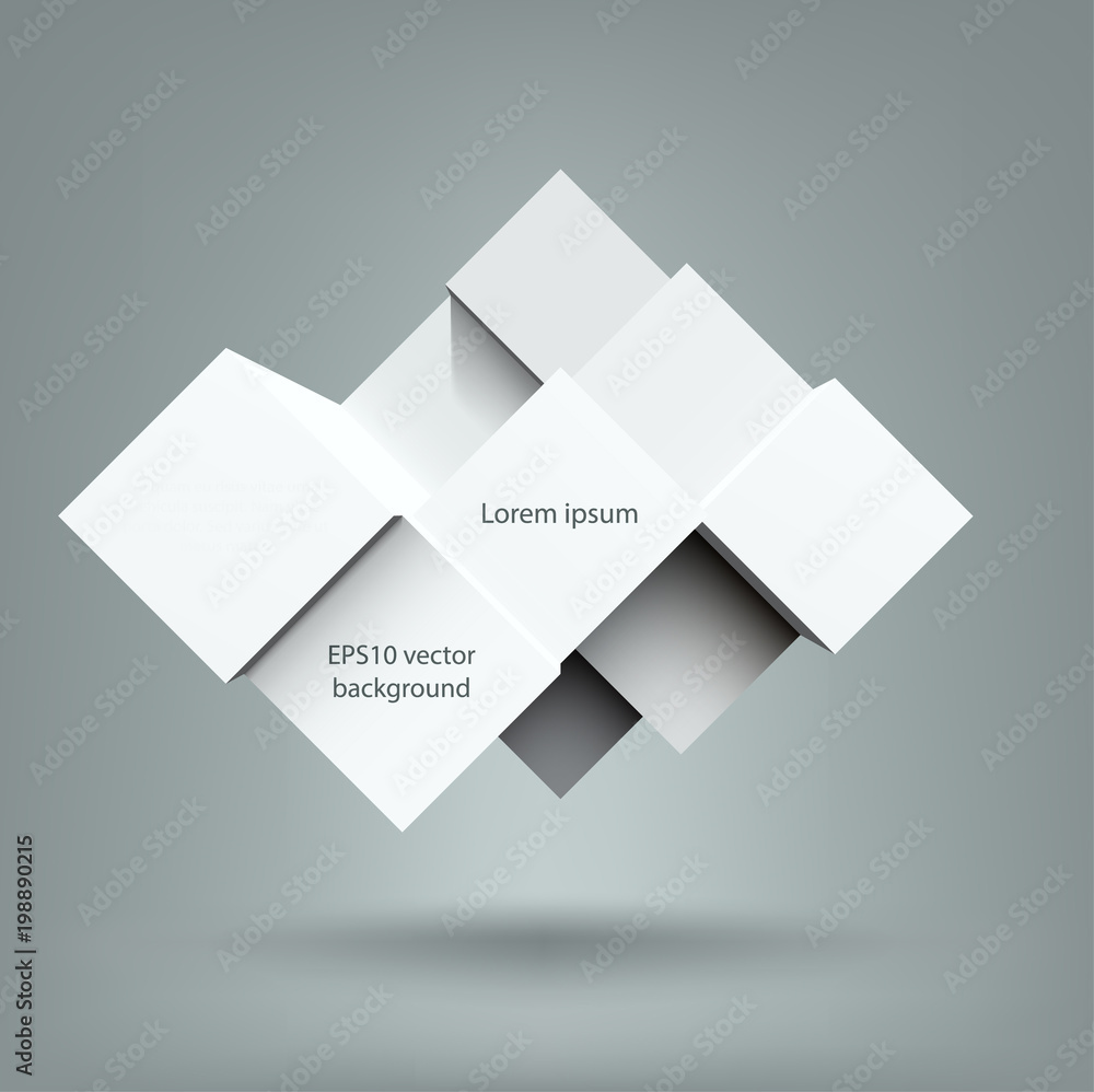 Cubes background Stock Vector | Adobe Stock