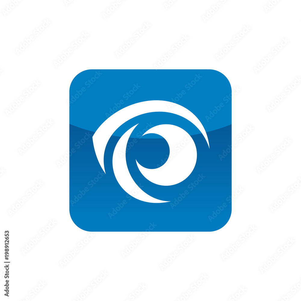 Square Shape With Eye Symbol Vector Logo Stock Vector | Adobe Stock