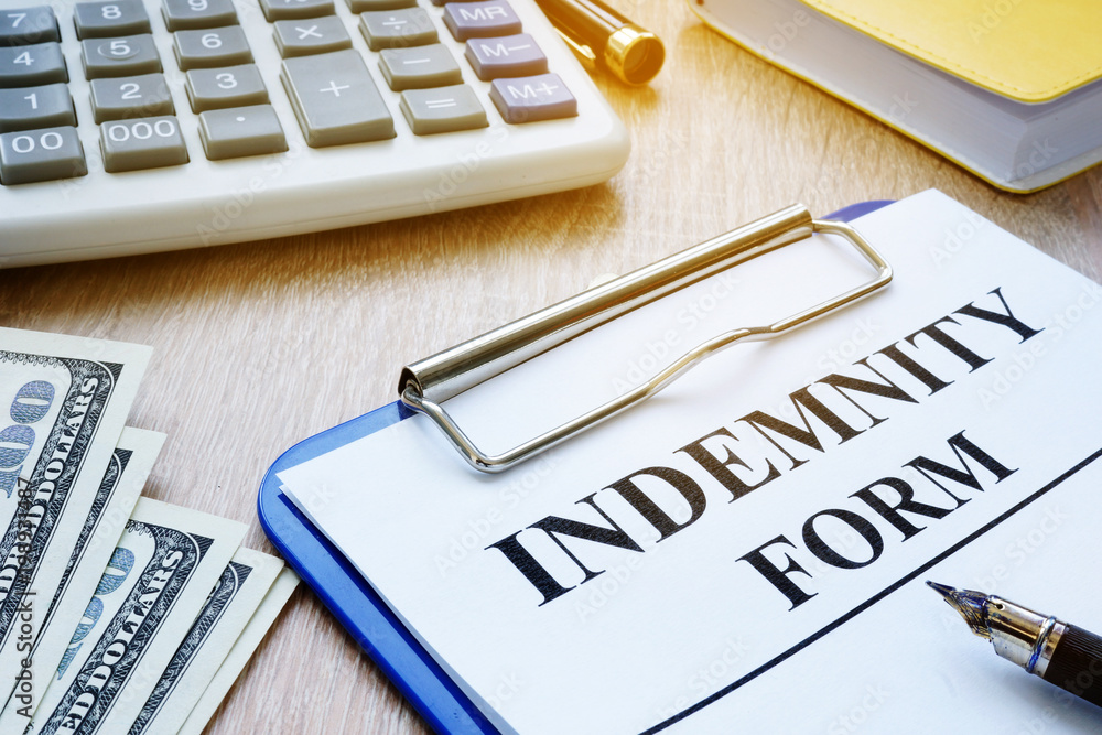 Indemnity form, pen and money. Insurance concept. Stock Photo | Adobe Stock