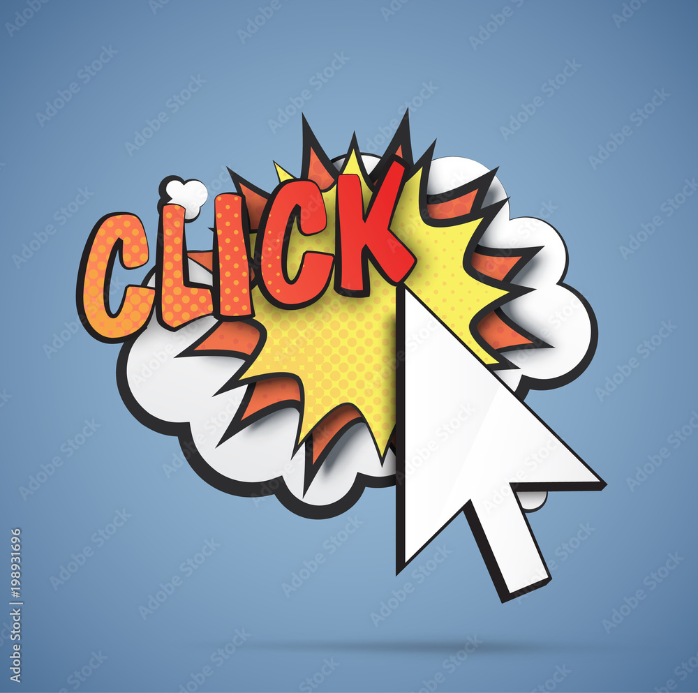 Click illustration Stock Vector | Adobe Stock