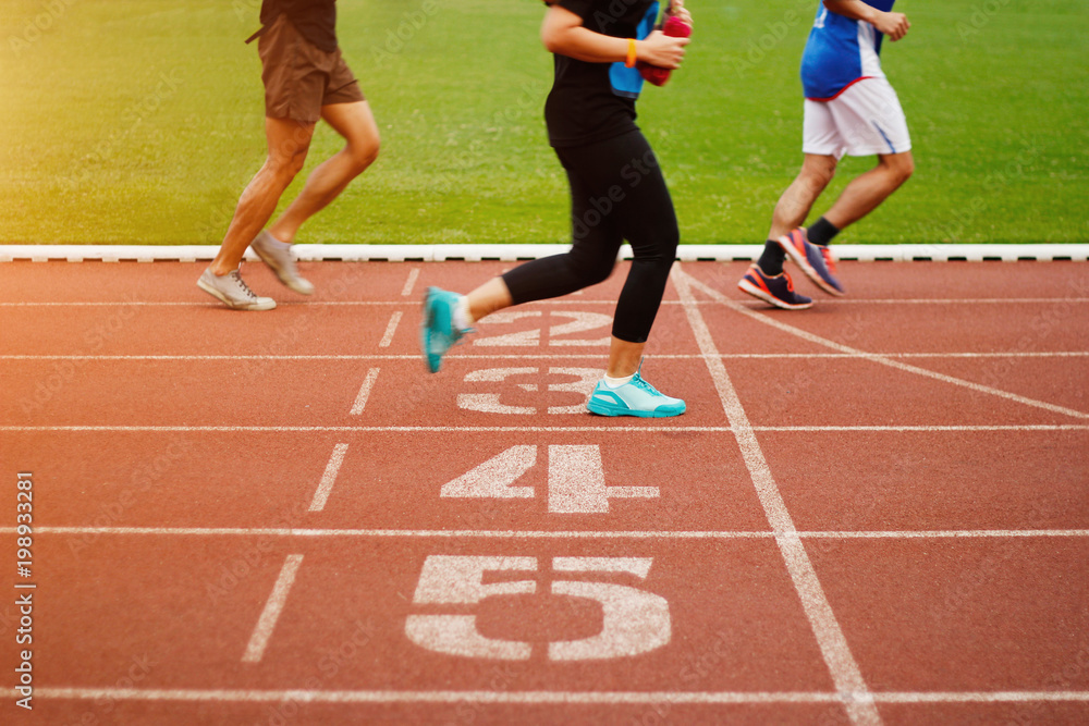 People Running Track