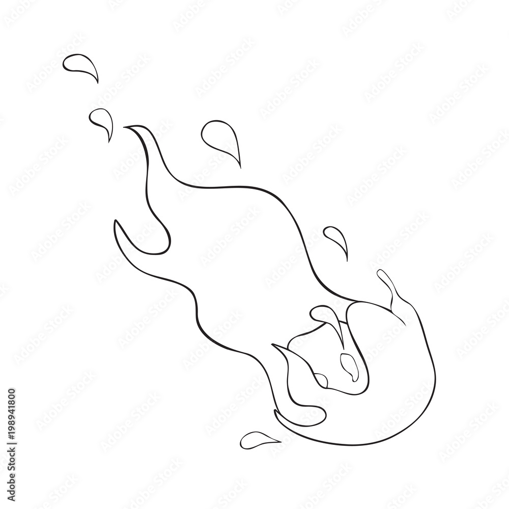 Vetor de Vector sketch illustration of an object of nature. Outline ...