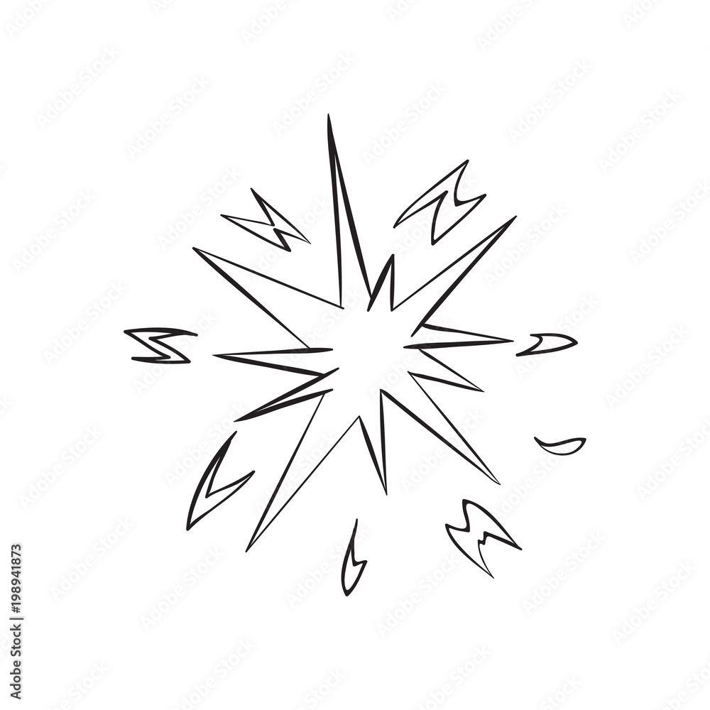 Drawing Sketched Explode Clipart Getdrawings Explosion Sketch ...