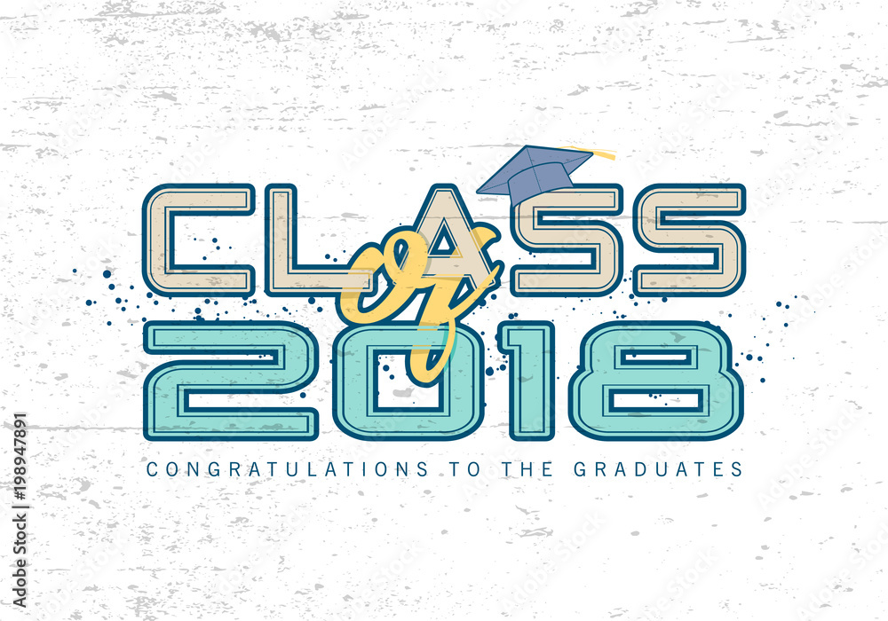 Graduation label. Vector text for graduation design, congratulation ...