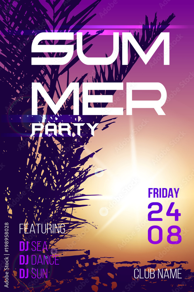 Beach Party Poster Designs
