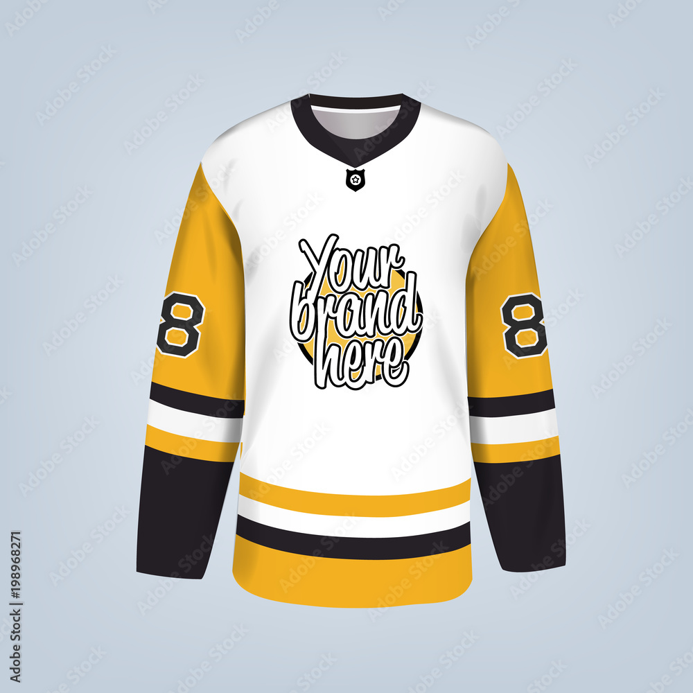 Vector illustration of hockey team jersey template Stock Vector | Adobe ...