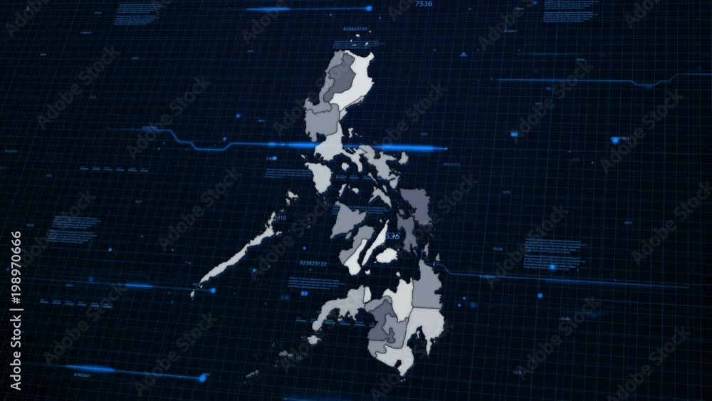 Philippines Network Map Stock Video | Adobe Stock