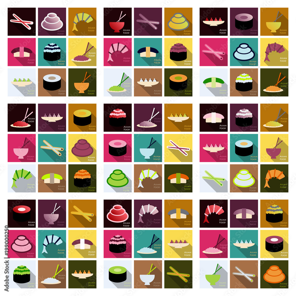 Asian food background. Asian food poster. Asian food frame menu ...