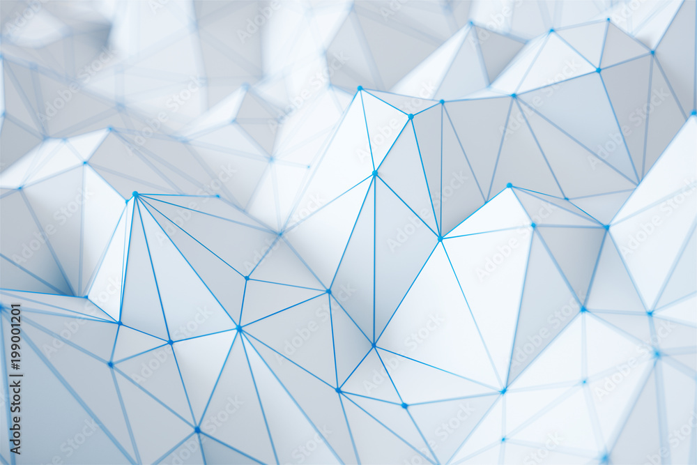 Abstract Particle Background Mess Networkfuturistic Plexus Array Big Data3d Rendering Stock